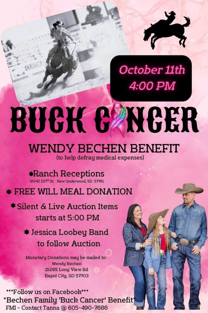 WENDY BECHEN “BUCK CANCER” FUNDRAISING EVENT – LIVE AUCTION, SILENT ...